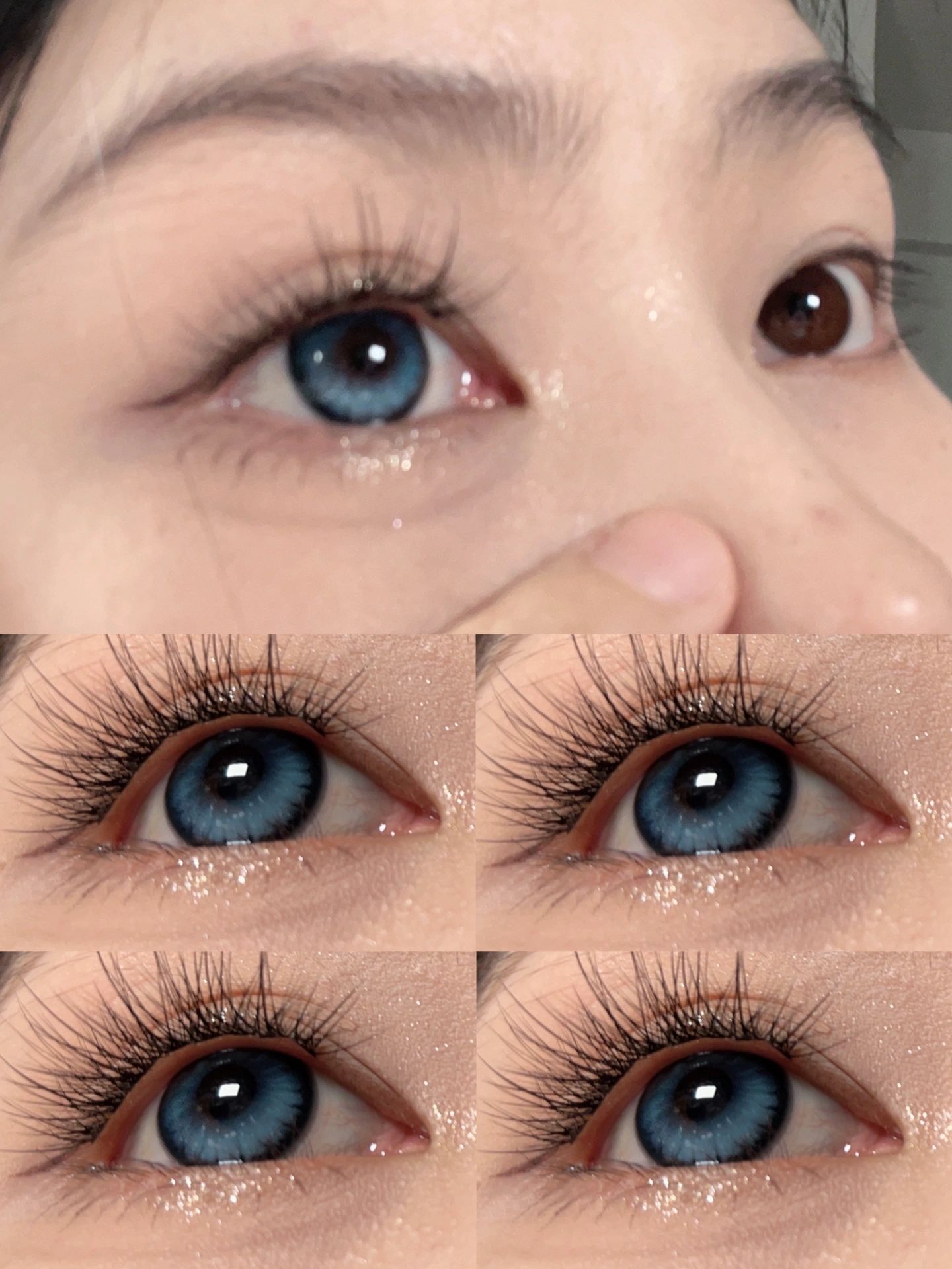 【grade lens &COD】Yimeixi 2pcs color contact lens with grade 14.2MM blue ...