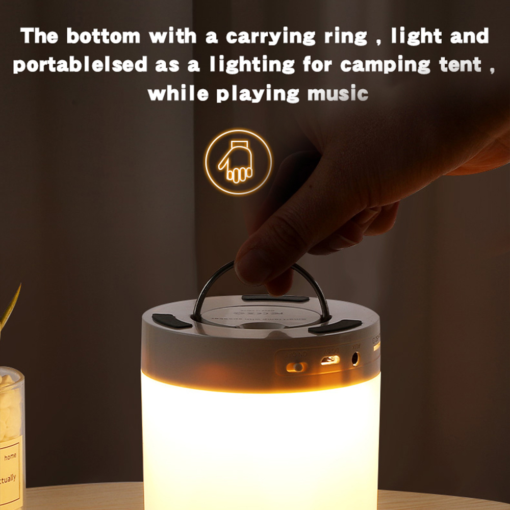 Bluetooth Speaker Colorful LED Night Light Touch Dimmable Rechargeable ...