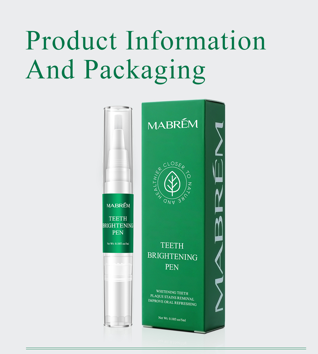 MABREM Teeth Whitening Gel Pen White Teeth Cleaning Serum Oral Care Hygiene Essence Remove ...