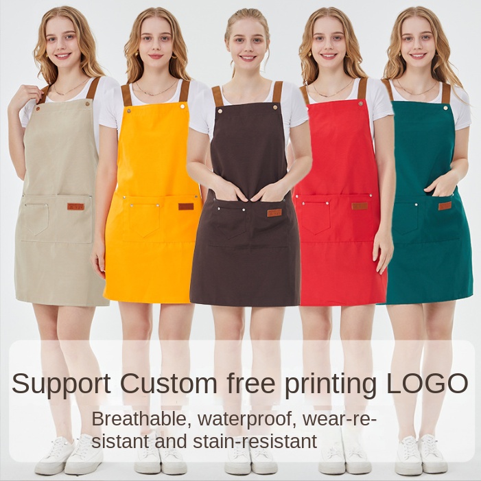 Ready Stock Free Custom Apron Women Multicolor Optional Apron ...