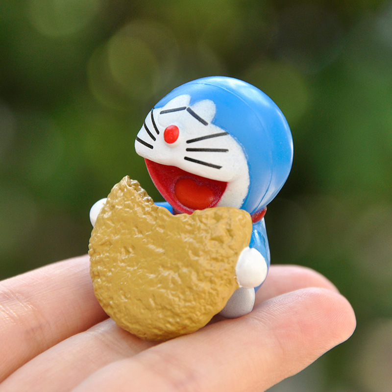 6Pcs/Set 3-4cm Doraemon Anime Figure Dorami Robot Cat Ice Cream Dessert ...