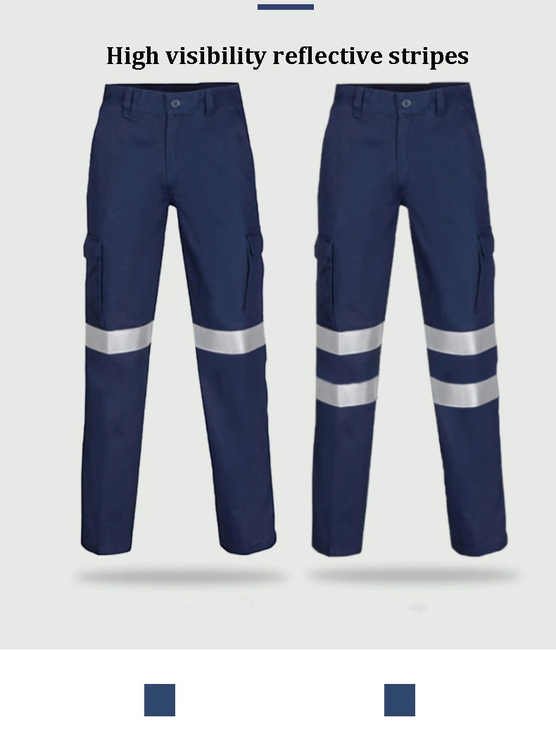 100% cotton fabric Construction work pants for men with reflective ...