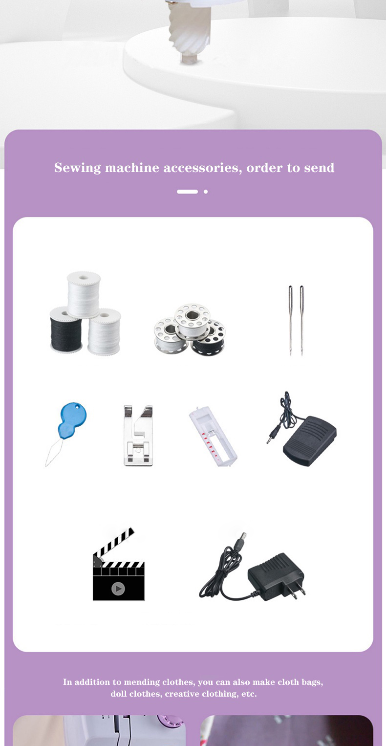 MIDOO Portable 12-Stitches Sewing Machine Multifunctional Household ...