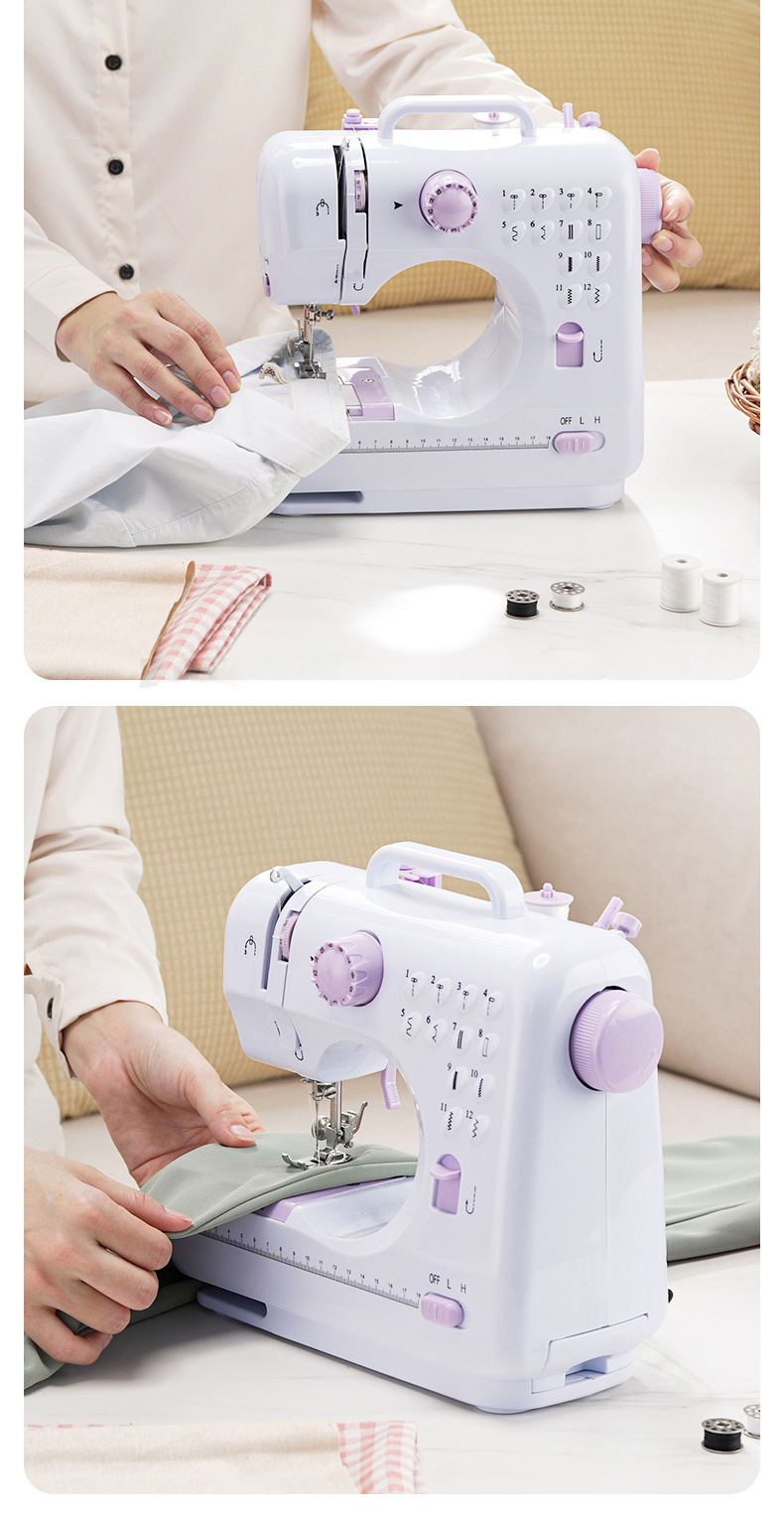 Portable 12 Stitches Sewing Machine Mini Household Multifunctional ...