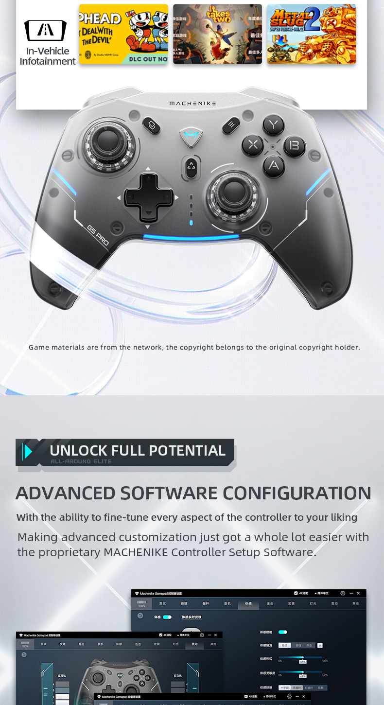 Machenike G5 Pro Tri-mode Gaming Controller | Bluetooth 5.0, 2. 4GHz ...