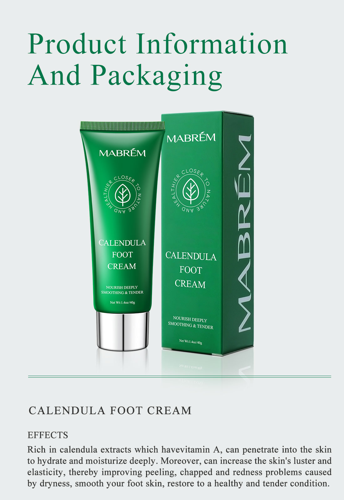 MABREM Foot Treatment Cream Anti Cracking Moisturizing Foot Care Anti ...