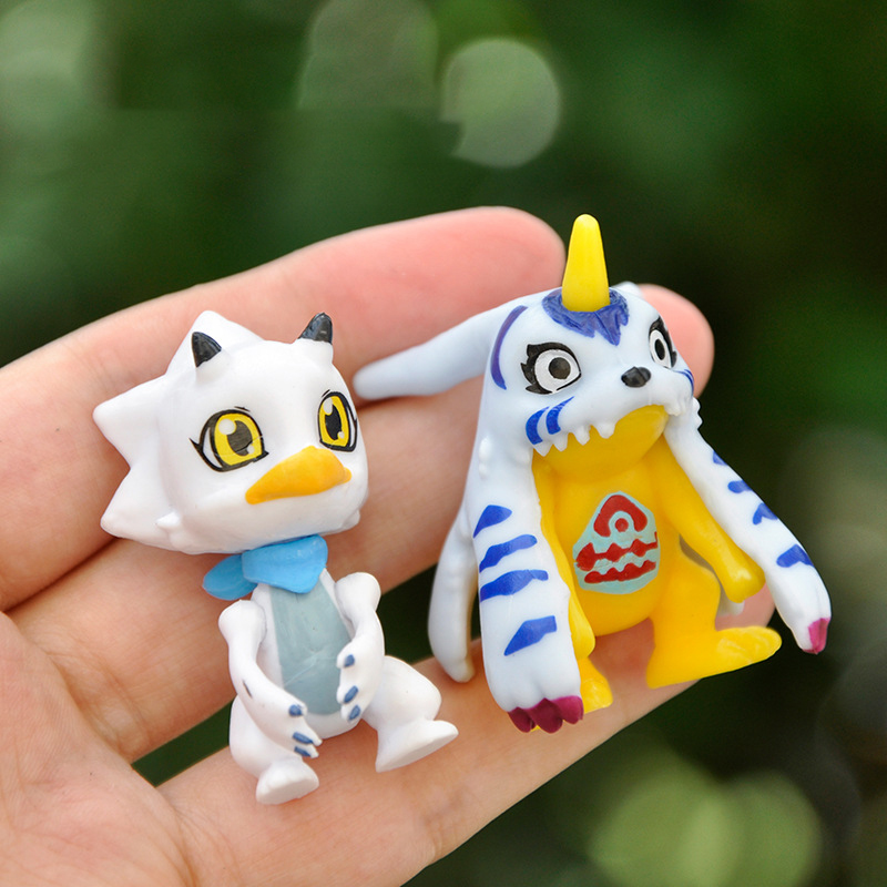 10Pcs/Set 3-4.5cm Digimon Adventure Anime Figure Gabumon Agumon Metal ...