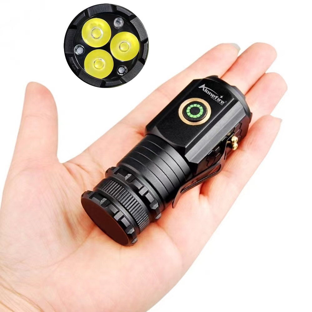 AloneFire X23 Super Bright Mini Outdoor EDC Flashlight 3 LED Portable ...