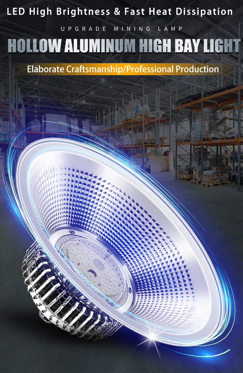 LED High Bay Light Lighting Industrial Light 150W 200W Waterproof Fin ...