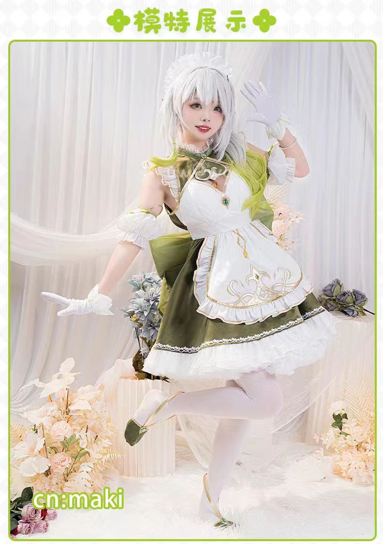 Genshin Impact Nahida Grass God Cosplay Costume Anime game Cute Maid ...