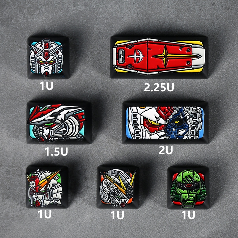 Humha Artisan keycap GUNDAM theme keycap Mechanical keyboard keycap ...