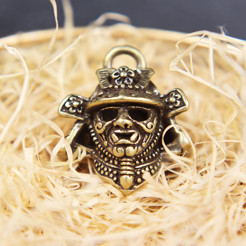 Retro Brass Armor Japanese Samurai Helmet Warrior Paracord Bead ...