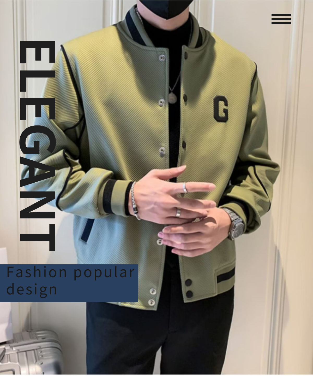 Korean -Style Casual Fashion Baseball Uniform Men's Multi -Function Jacket Autumn And Winter New ...