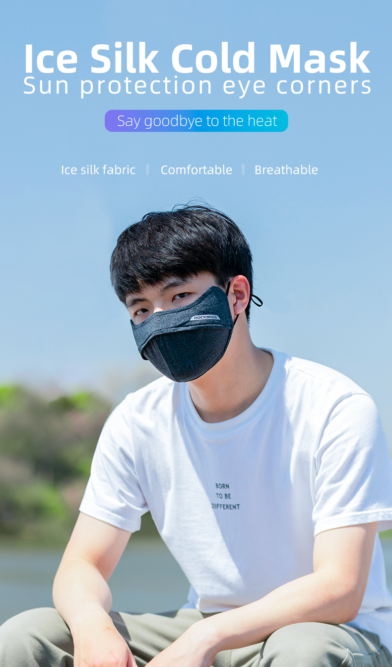 【PH Delivery】ROCKBROS Ice Silk Face Mask Sun Protection Adjustable ...
