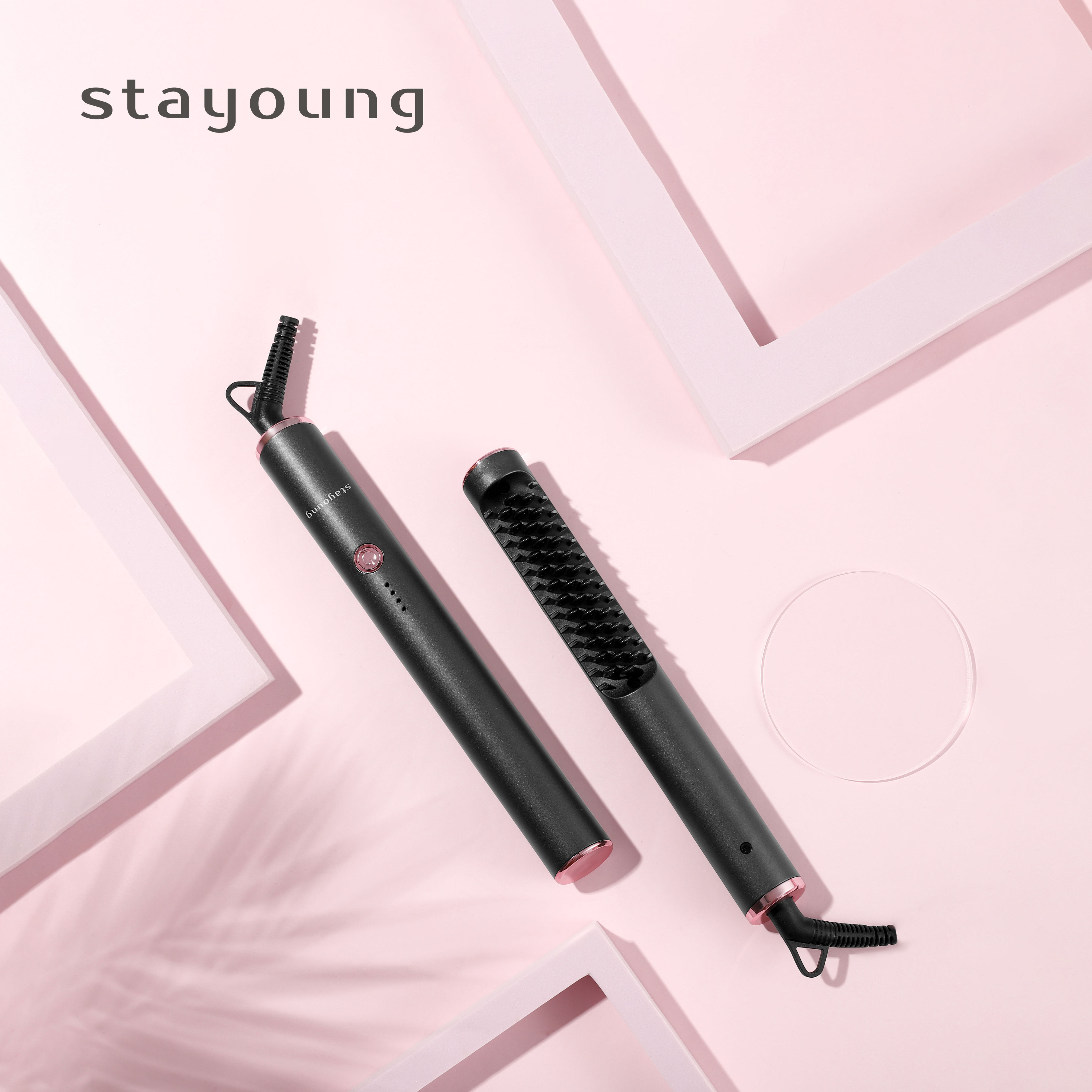 STAYOUNG Styling Brush T1,Hair Straightener,Hair Straightener Comb ...