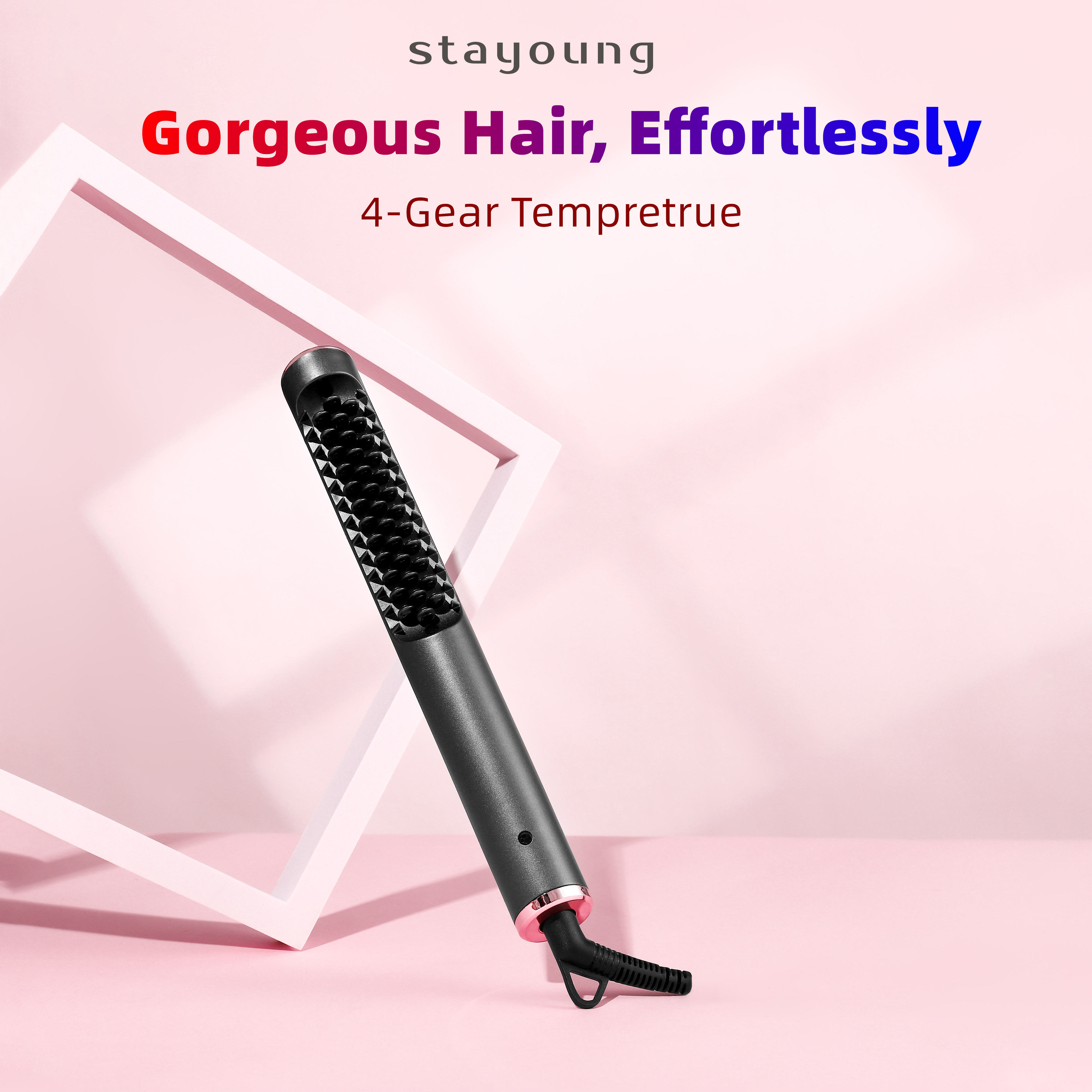 STAYOUNG Styling Brush T1,Hair Straightener,Hair Straightener Comb ...