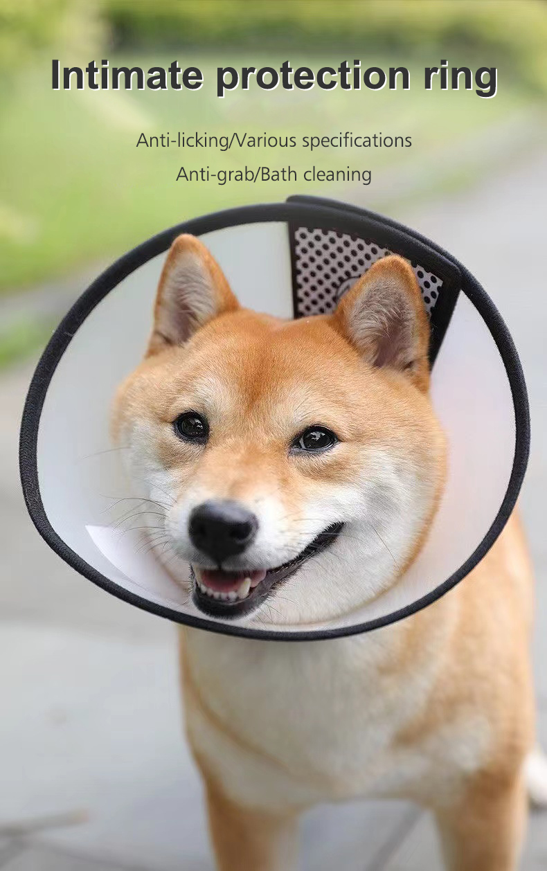 Pet Elizabeth Cone E Collar Dog Cat Pet Hood Anti Bite E Collar Wound ...