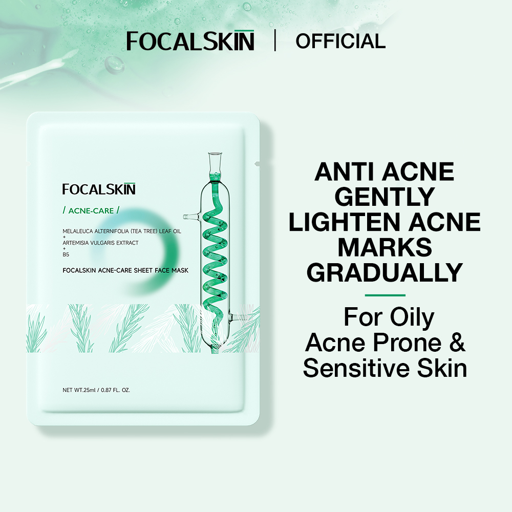 FOCALSKIN Salicylic Acid Cotton Pads Facial Sheet Mask Set Anti-Acne ...