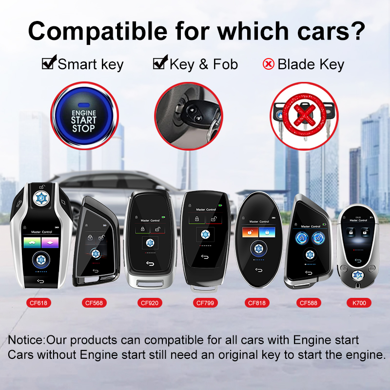 Manlubao 588 Modified Universal Boutique Smart Remote Car Key LCD IPS ...