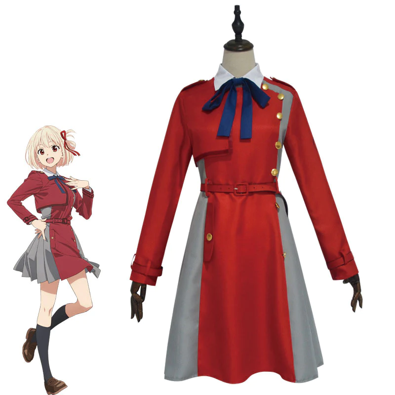Lycoris Recoil Nishikigi Chisato Inoue Takina Anime Cosplay Costume Red ...