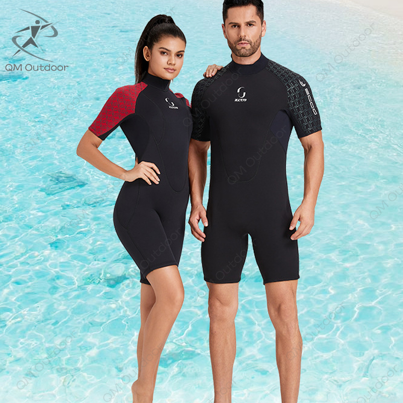 Mens Womens 3mm Neoprene Shorty Wetsuit, One-piece Diving Suit for ...
