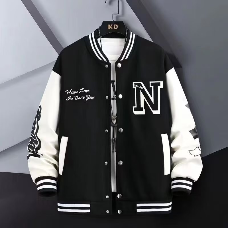 Fashion Korean Jacket Casual Varsity Jacket Loose Baseball Jacket For ...