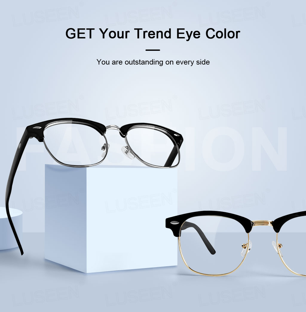 LUSEEN Photochromic Anti Radiation Glasses Replaceable Lens Eyeglasses ...