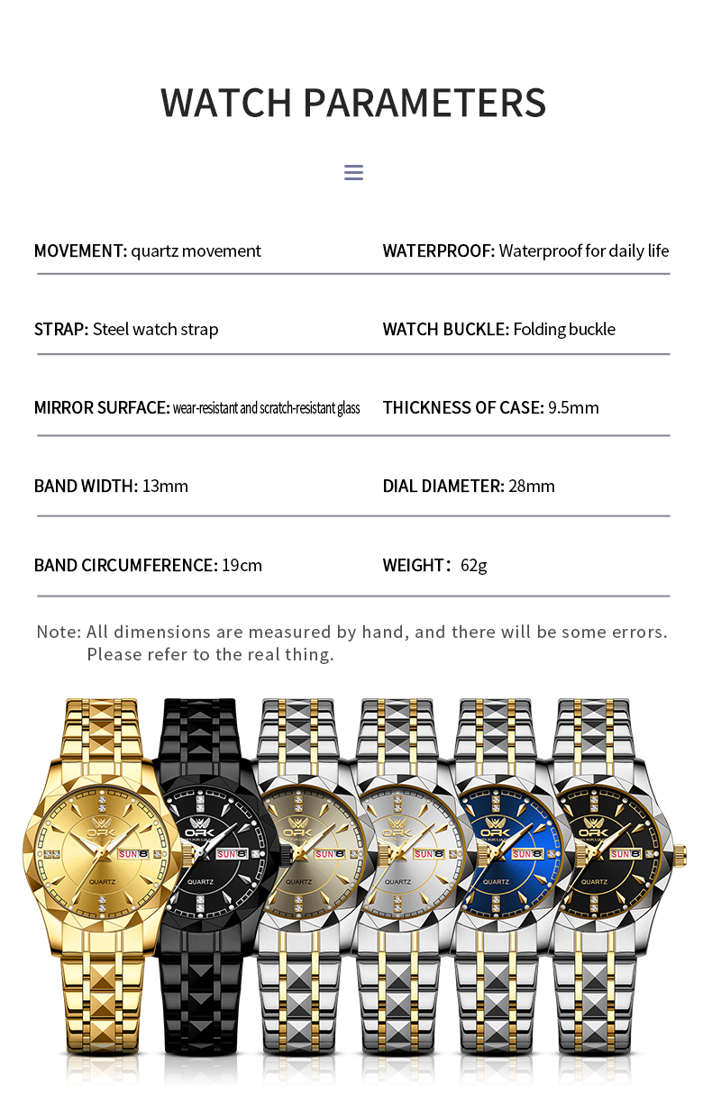 OPK Watch For Woman Gold Silver Women Waterproof Original With Box Relo ...