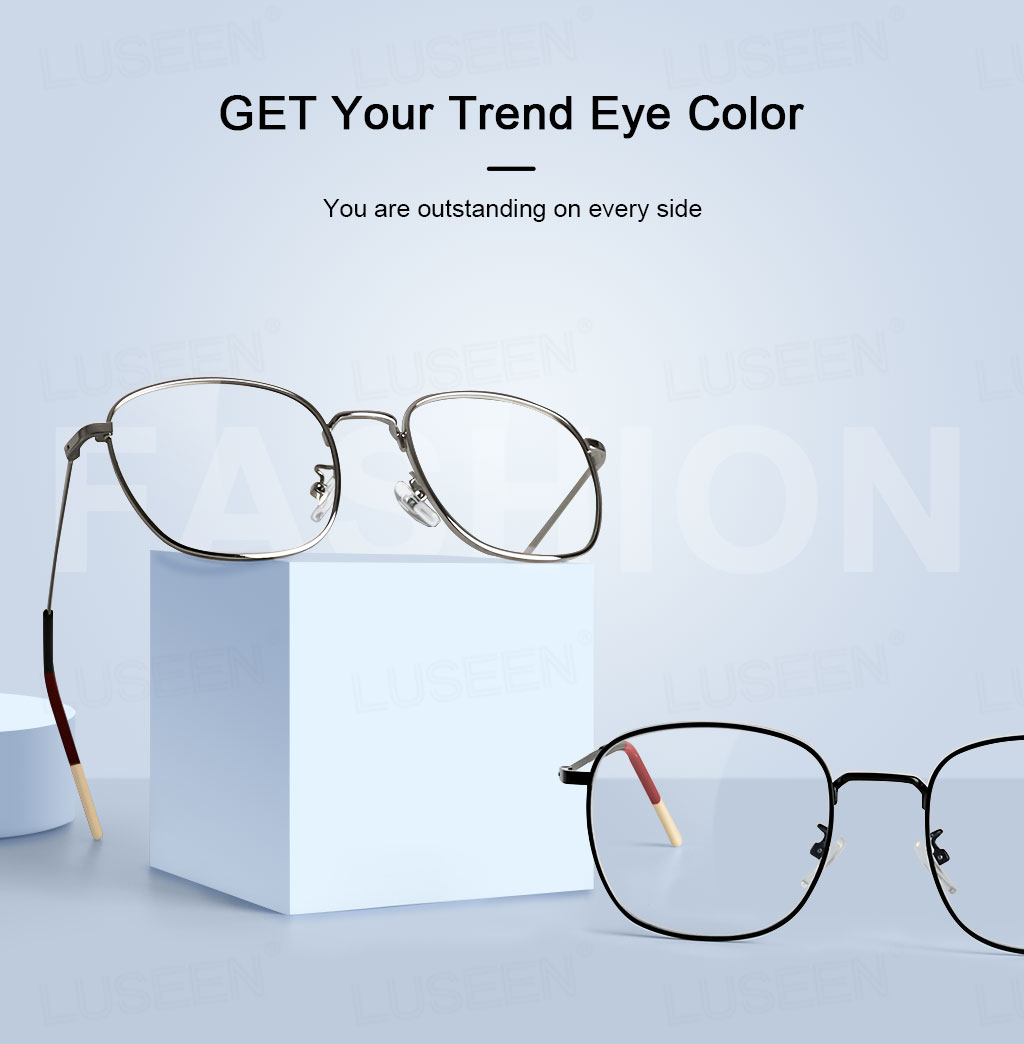 LUSEEN Photochromic Anti Radiation Eyeglass Replaceable Lens Eyewear ...