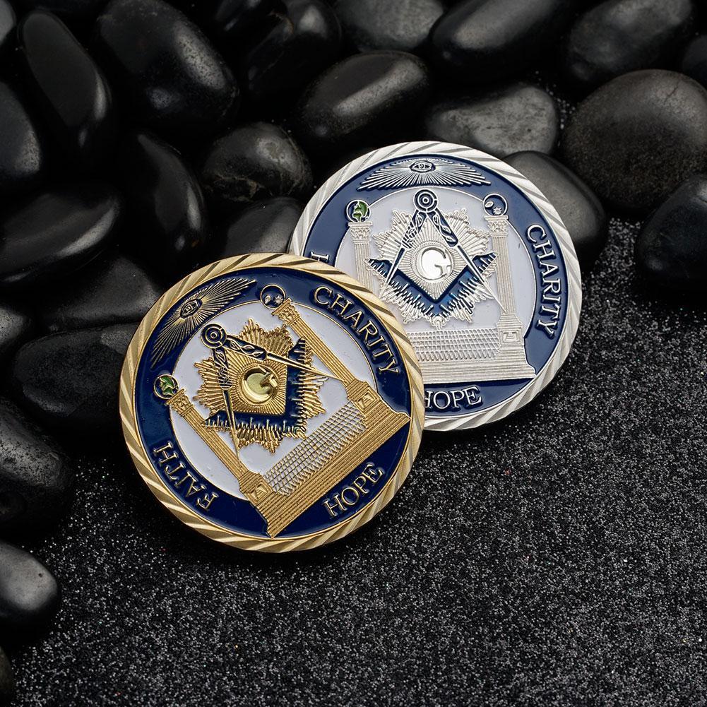High-quality Metal 3D Freemasonry Commemorative Coin Mason Coin with ...