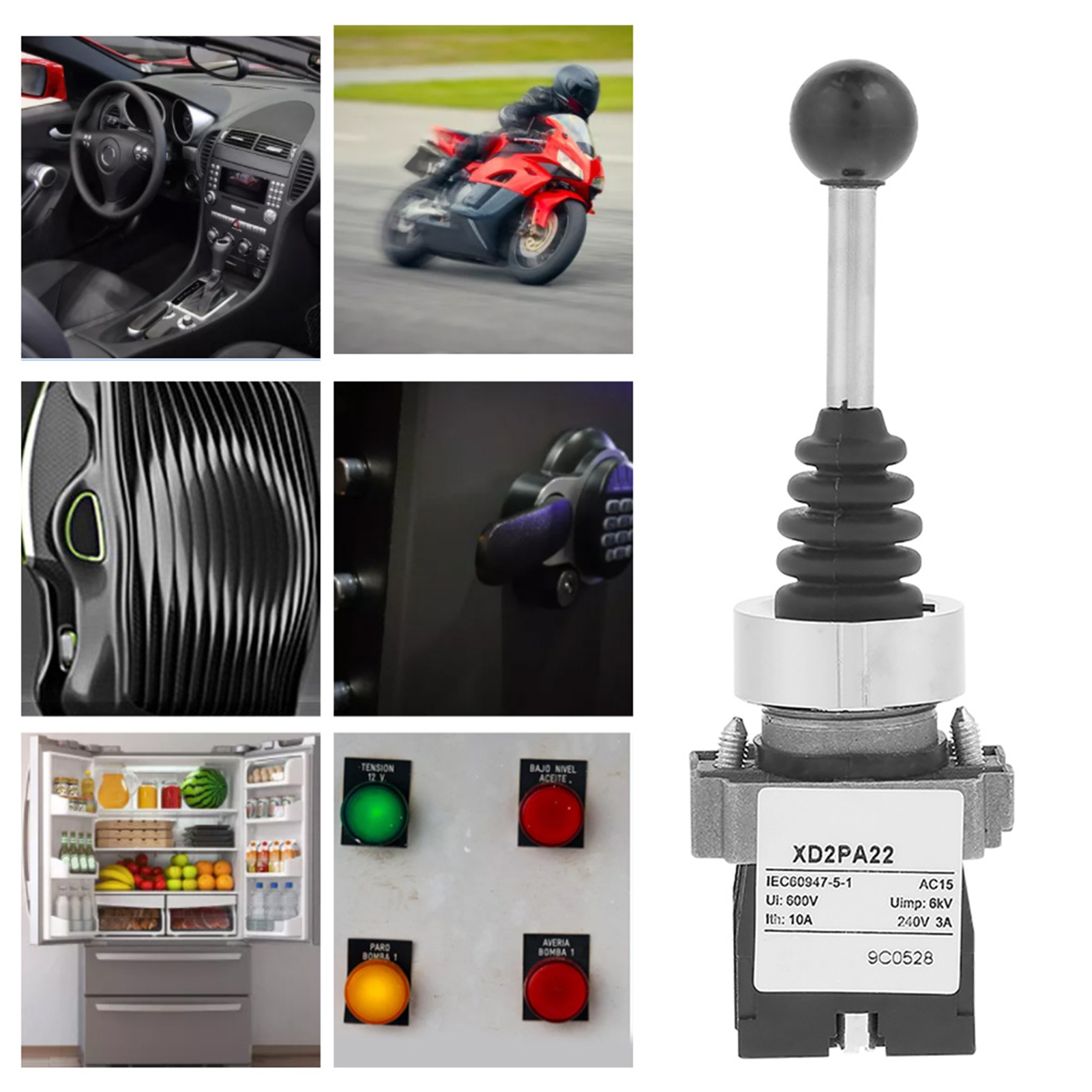 [READY STOCK] XD2PA22CR 2NO Spring Return Momentary Joystick Switch ...