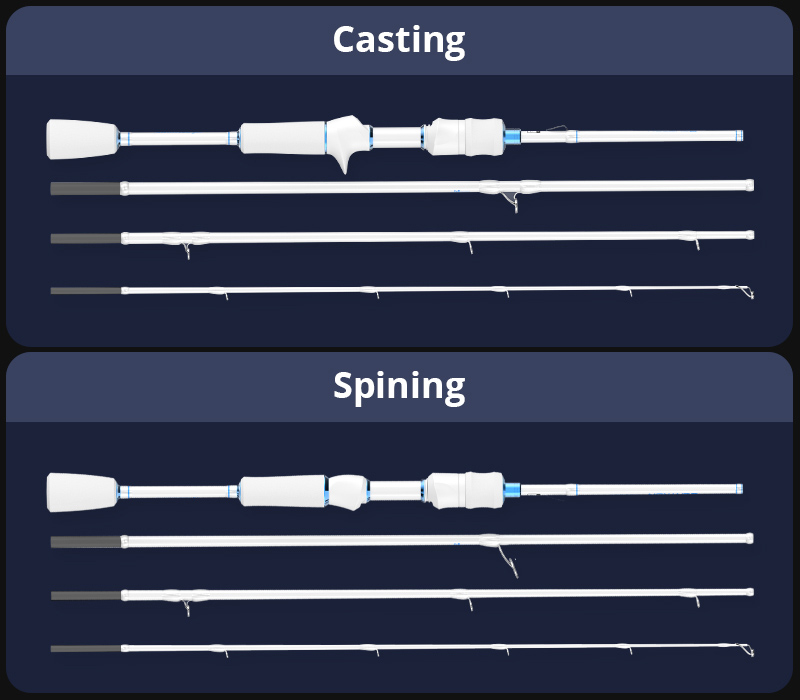 KastKing Centron Lite Spinning Casting Fishing Rod - Carbon Rod with 1 ...