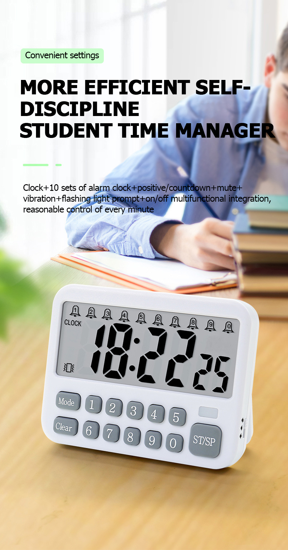Digital Multifunctional Kitchen Timer with Memory Function/10 Sets of ...
