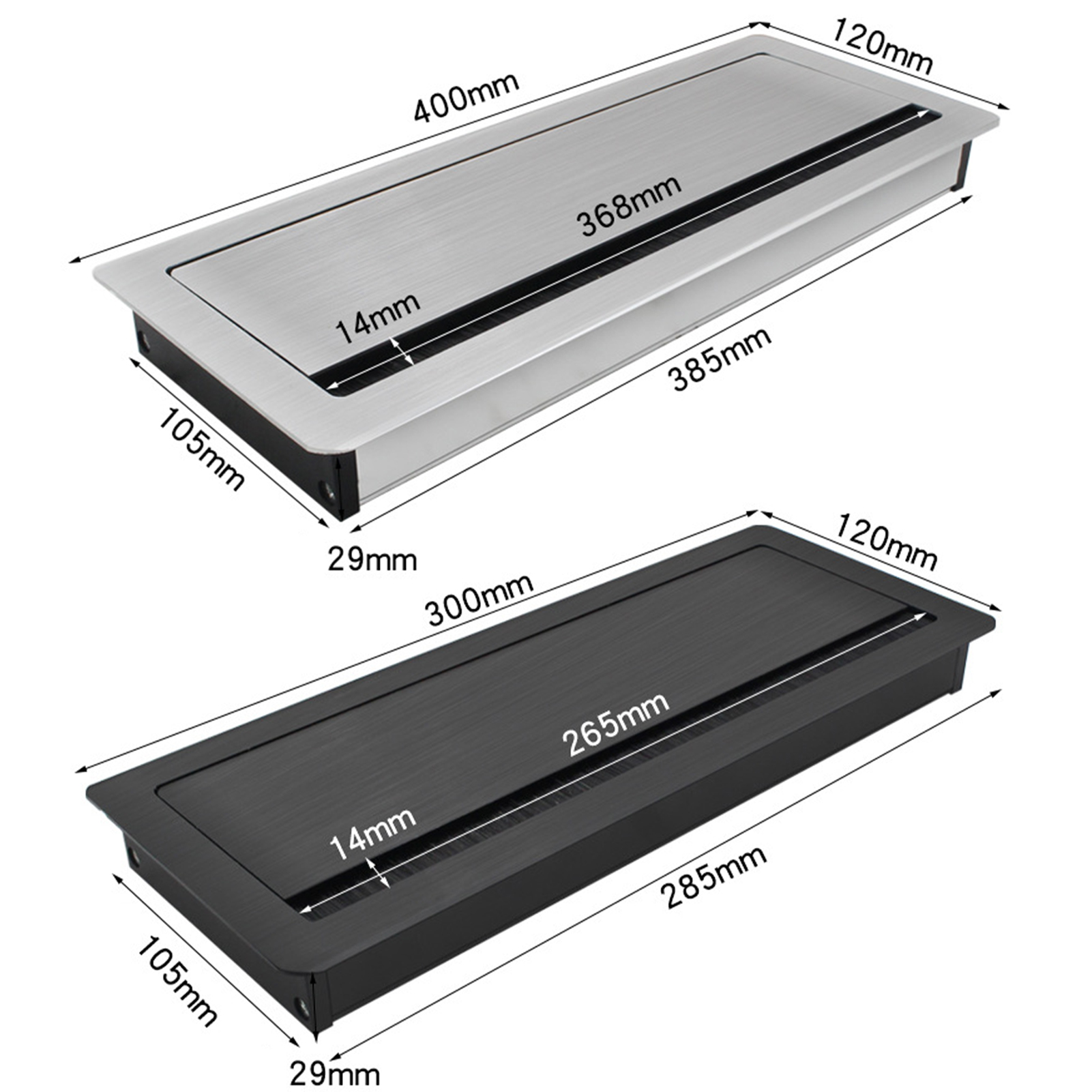 Alloy Desktop Embedded Cable Box Rectangle Office Table Hole Cover ...