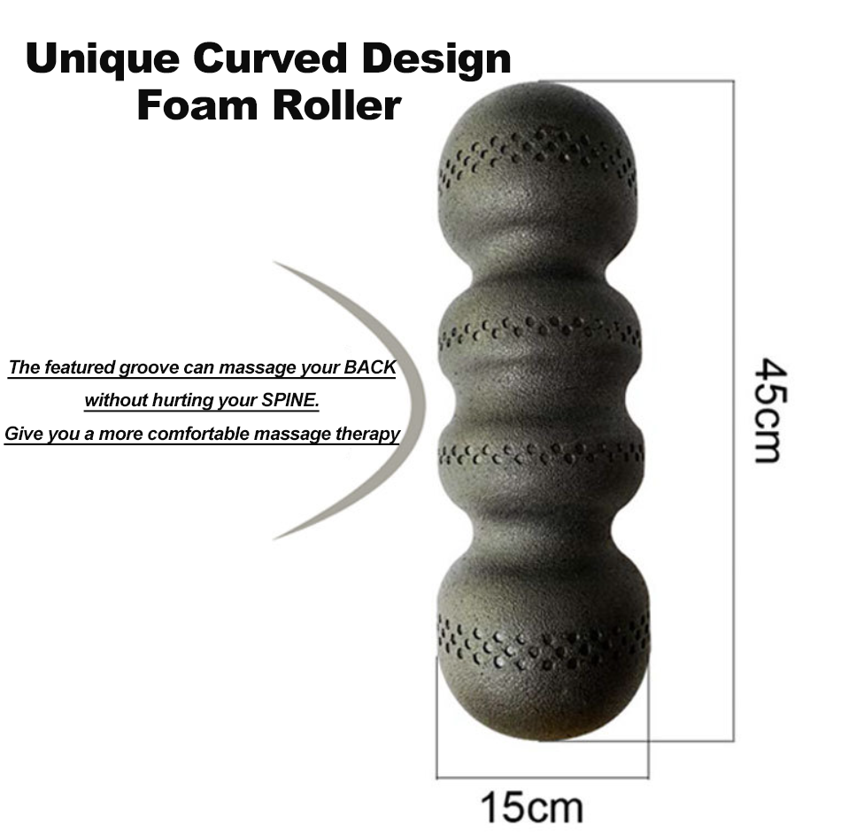 SunnyFit Foam Roller Peanut Yoga Roller 45CM EPP High Density Back & Neck Massage Muscle ...