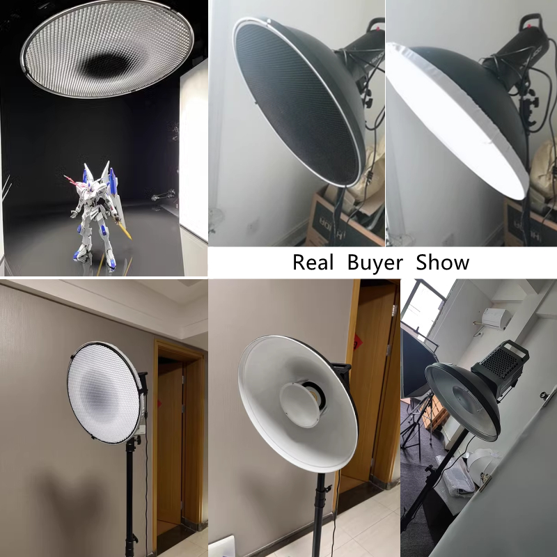 Selens Studio Light Beauty Dish Reflector With Honeycomb Grid Diffuser ...