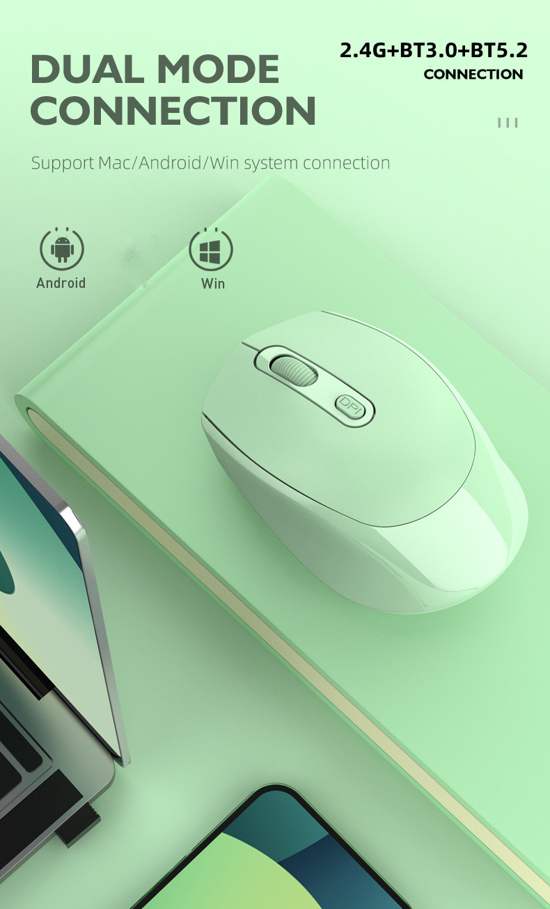 [Local Shipment] Dual Mode Bluetooth 2.4G Wireless Mouse,Rechargeable ...