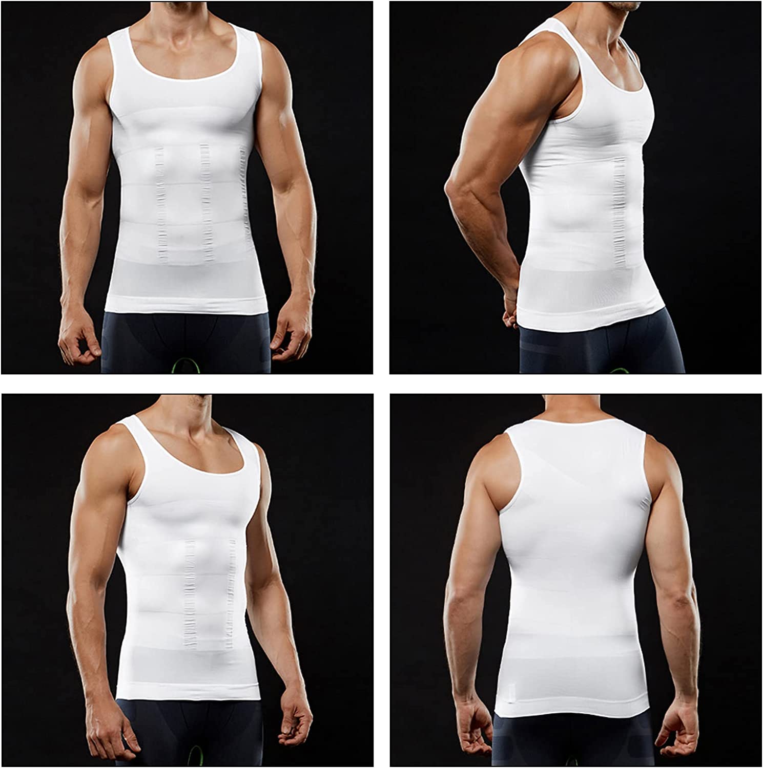 Men Shirt Shapers Tummy Control Slimming Body Vest Shirt Compression ...