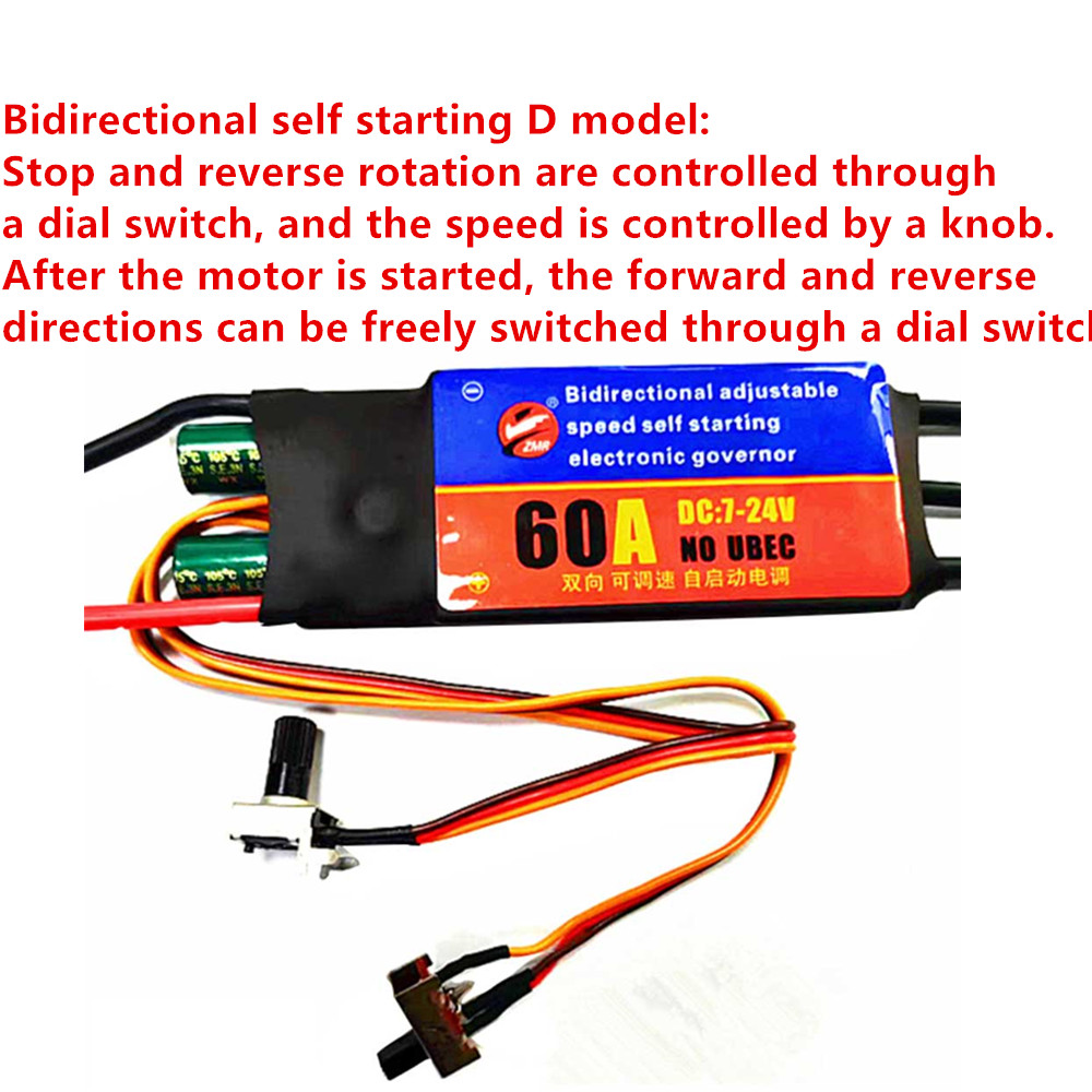 ZMR 2-6S 30A 60A ESC Bidirectional Self Starting Brushless Electric ...