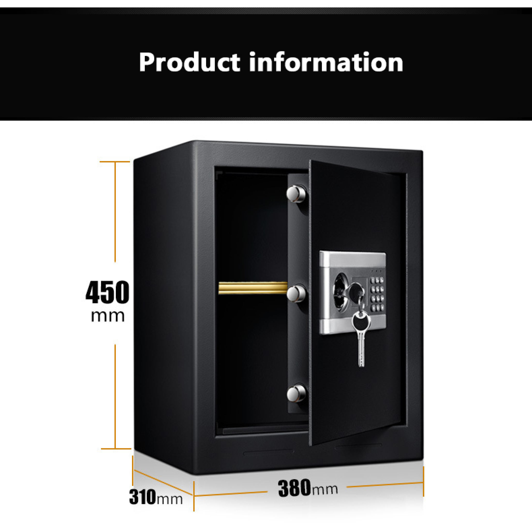 Deluxe Digital Combination Safe Fire & Burglary Home Office Hotel Anti ...