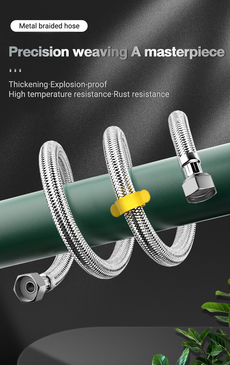304 stainless steel braided tube hot and cold hose toilet water heater ...