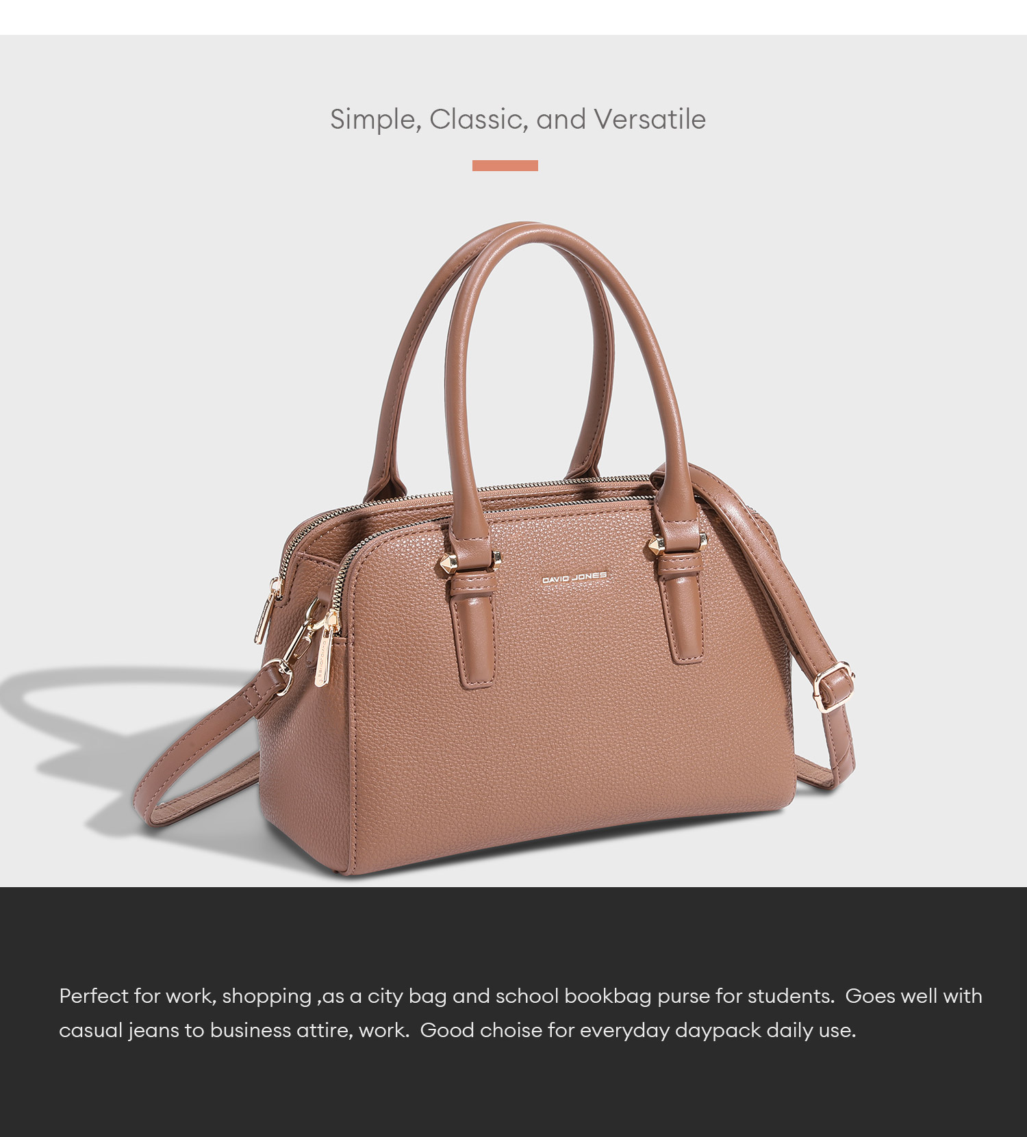 David Jones ParisWomen Shoulder Bag Pu Leather Handbag | Shopee Philippines