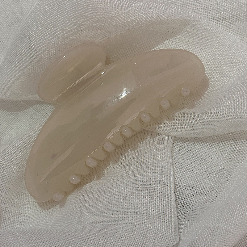 Four-color Minimalist Style Creamy Temperament Fan-Shaped Shark Clip ...