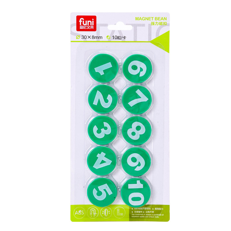 1-10 Arabic Number Round Fridge Magnets Refrigerator Whiteboard Map ...