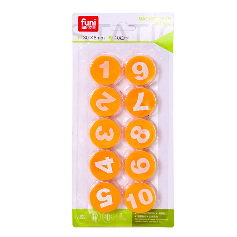 1-10 Arabic Number Round Fridge Magnets Refrigerator Whiteboard Map ...
