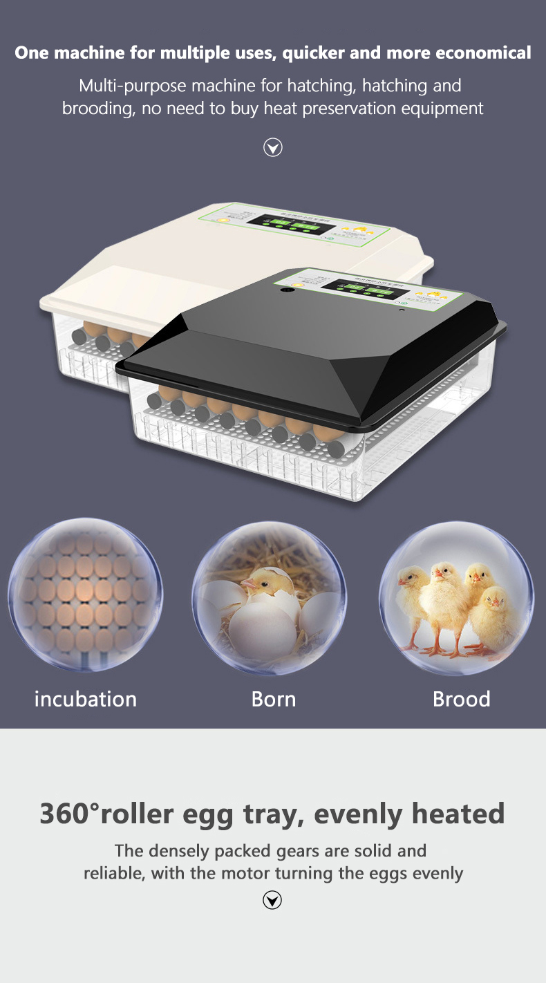 Egg incubator automatic full set 128Eggs Fully Automatic Digital Hatcher With turner/Incubator ...