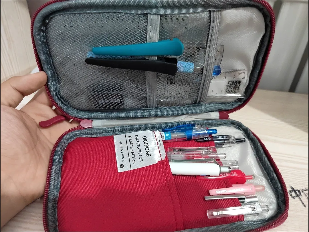 [LC] Japanese style pencil case large capacity office students double ...