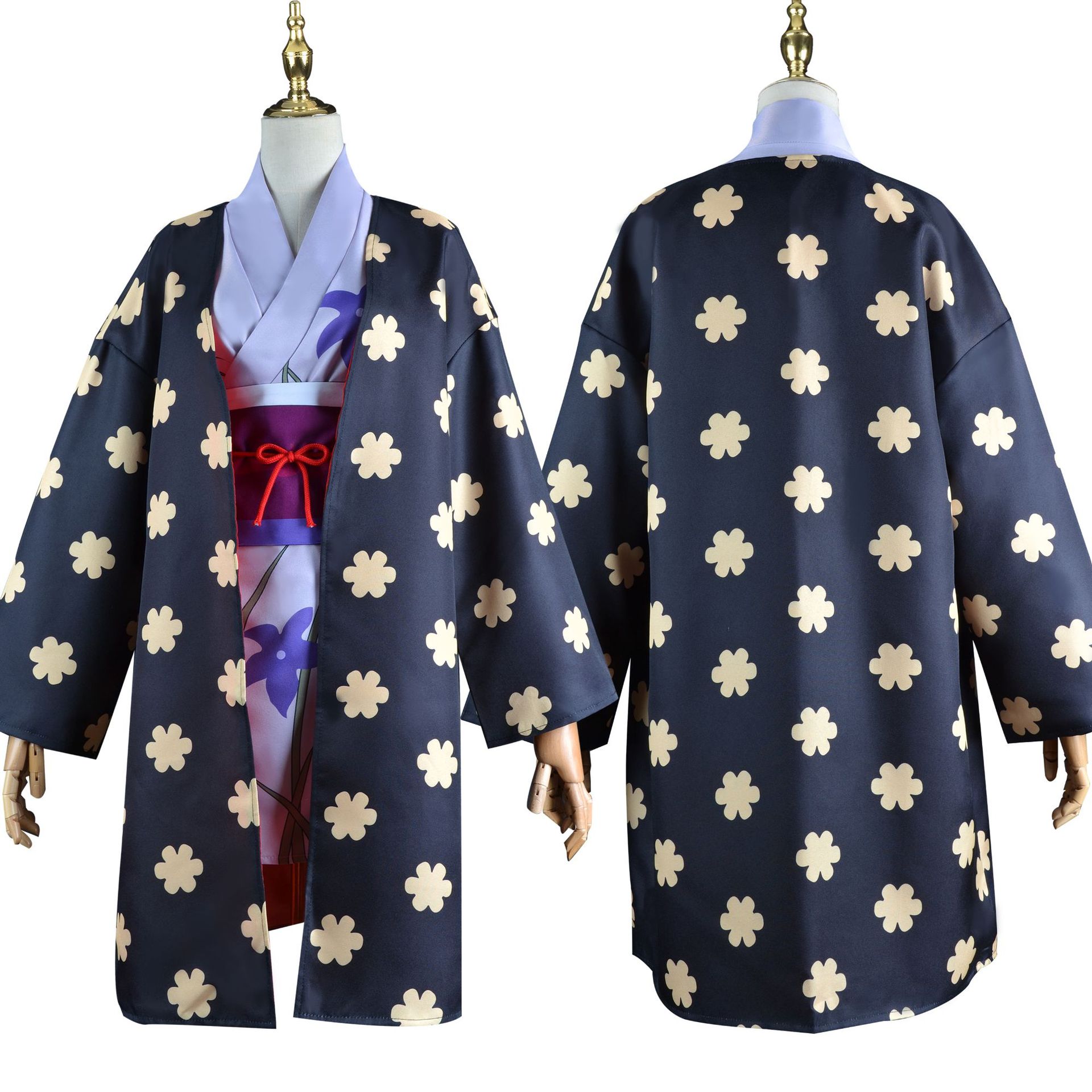 One Piece Nico Robin Cosplay Costume Roronoa Zoro Kimono Robe Full Set ...