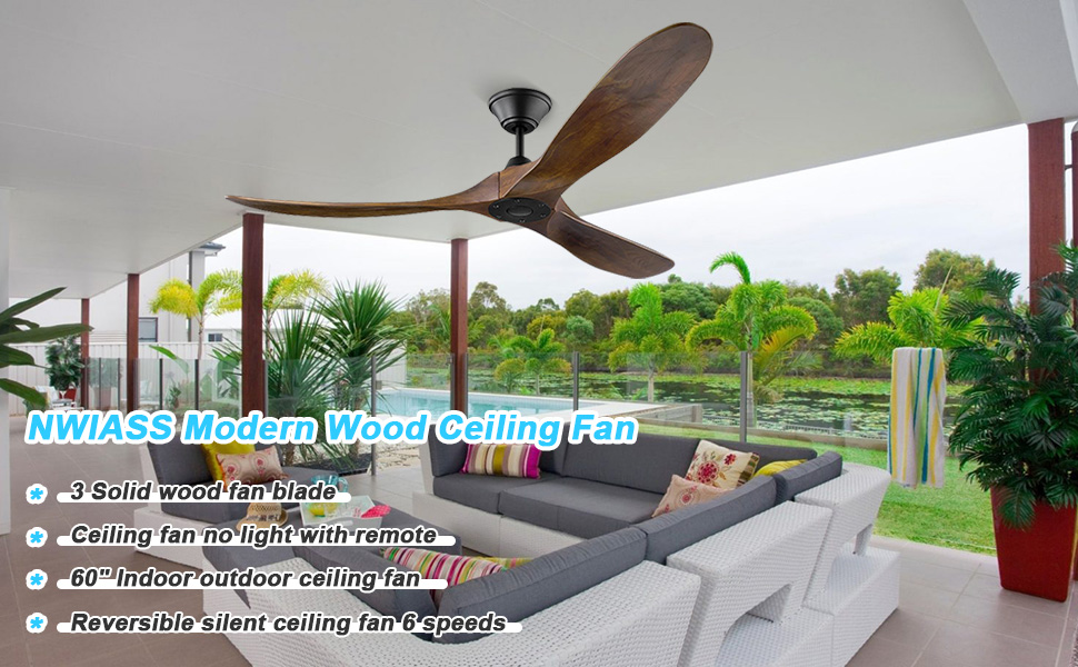 CHNT Ceiling Fan With Light Remote 6 Speeds Smart Timing DC Motor for ...
