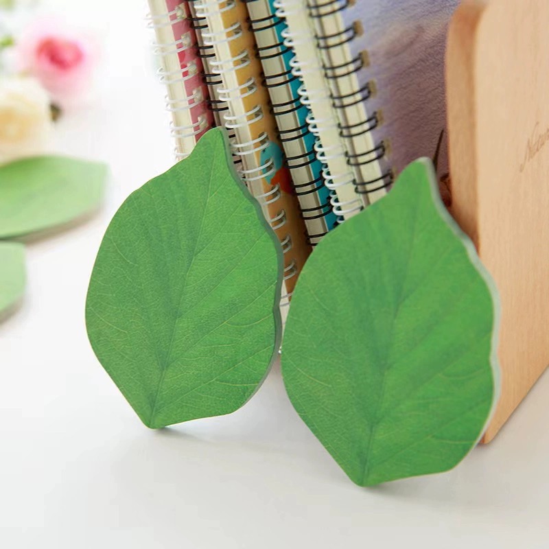 Sticky Notes Leaves Simple Notepad Message Sticker Creative Sticky Note ...